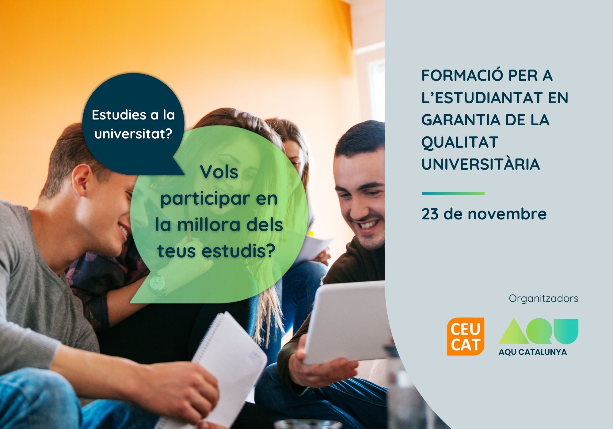 AQU Catalunya opens registrations for the course 'Training for students ...